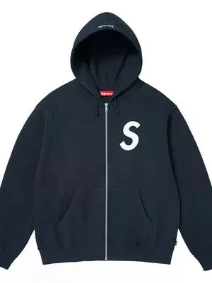 Supreme S Logo Zip-up Hoodie - Blue