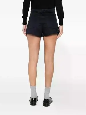 Sandro Embroidered Cotton Shorts - Blue