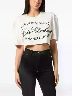 Philipp Plein Crystal Embellished Top