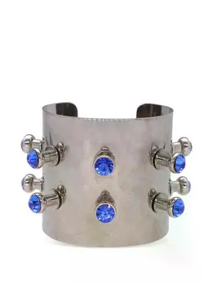 Vintage Studded Cuff Bracelet - Silver