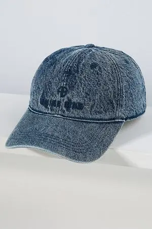 ANINE BING Jeremy Cotton Baseball Cap Light Denim