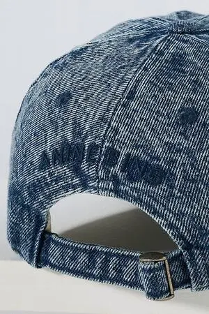 ANINE BING Jeremy Cotton Baseball Cap - Light Denim