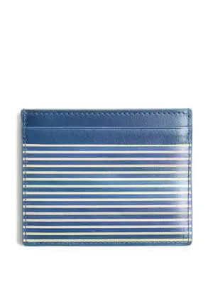 Valentino Garavani Striped Logo Signature Card Holder - Blue