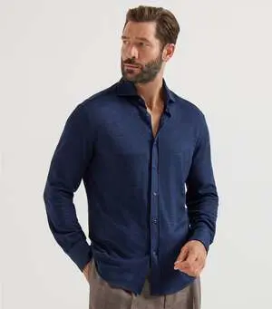 Brunello Cucinelli Linen-cotton Jersey Shirt