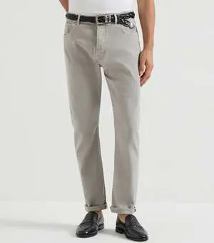 Brunello Cucinelli Garment-dyed Straight Leg Jeans - Brown
