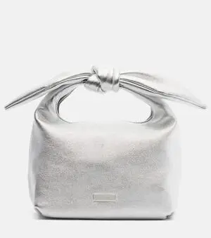 AQUAZZURA Bow Tie Mini Top-handle Bag - Silver