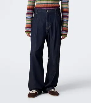 Dries Van Noten Wide-leg Cotton Jeans - Blue