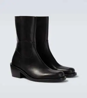 Dries Van Noten Leather Ankle Boots