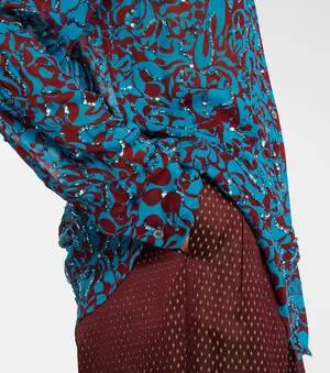 Dries Van Noten Printed Sequined Shirt