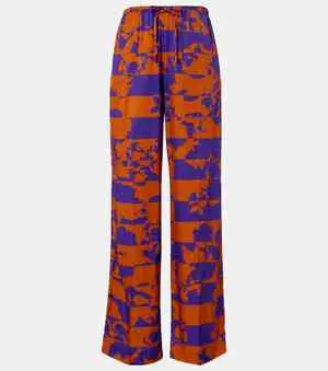Dries Van Noten Printed Wide-leg Pants