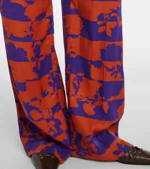 Dries Van Noten Printed Wide-leg Pants