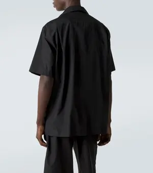 Dolce & Gabbana Logo Cotton Poplin Bowling Shirt