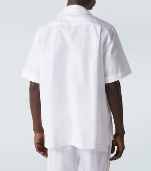 Dolce & Gabbana Logo Cotton Poplin Bowling Shirt