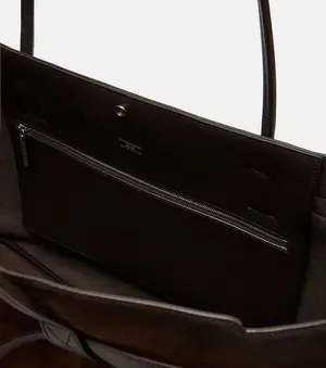 Balenciaga Bel Air Large Suede Tote - Brown