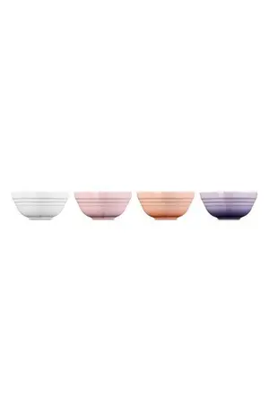 LE CREUSET Set Of 4 Stoneware Mini Heart Bowls