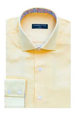 MASUTTO Lin Linen Button-up Shirt - Yellow