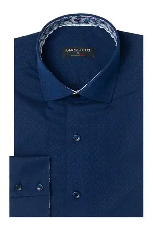 MASUTTO Wilosn Button Down Long Sleeve Shirt - Blue
