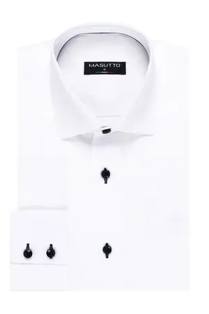 MASUTTO Rosario Solid Cotton Button-up Shirt
