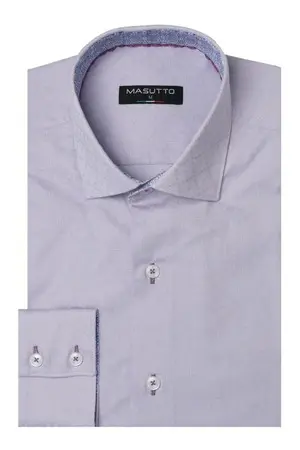 MASUTTO Willis Button Down Long Sleeve Shirt - Purple
