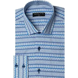 MASUTTO Sean Button Down Long Sleeve Shirt - Blue