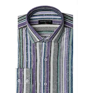 MASUTTO Adriano Jacquard Button-up Shirt - Purple