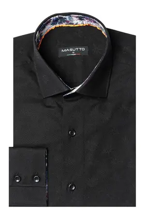 MASUTTO Dana Button Down Long Sleeve Shirt - Black