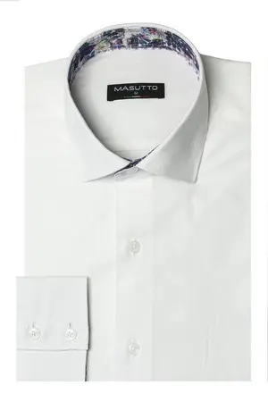 MASUTTO Dana Button Down Long Sleeve Shirt - White