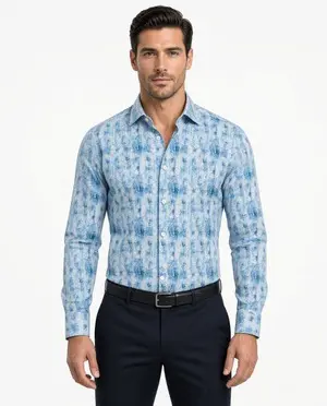MASUTTO Laredo Print Button-up Long Sleeve Shirt