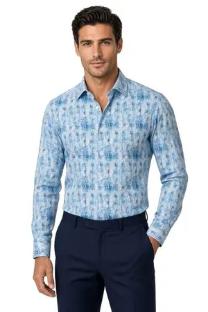 MASUTTO Laredo Print Button-up Long Sleeve Shirt