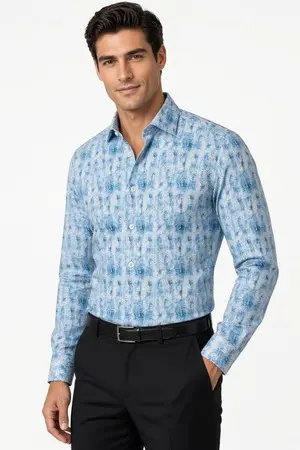 MASUTTO Laredo Print Button-up Long Sleeve Shirt