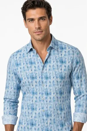 MASUTTO Laredo Print Button-up Long Sleeve Shirt