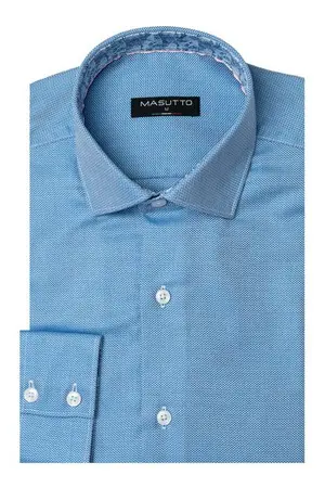 MASUTTO Siena Button Down Long Sleeve Shirt - Blue