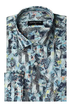 MASUTTO Astoria Print Button-up Long Sleeve Shirt