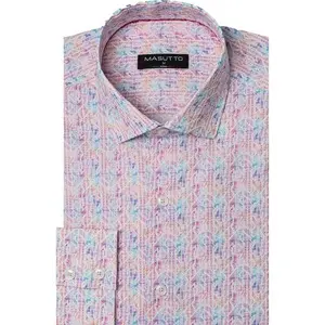 MASUTTO Richie Button Down Long Sleeve Shirt - Pink