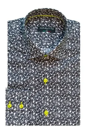 MASUTTO Petra Print Button-up Long Sleeve Shirt