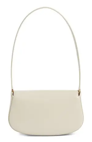 Saint Laurent Mini Cassandre Flap Leather Shoulder Bag - Cream Soft