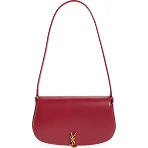 Saint Laurent Mini Cassandre Flap Leather Shoulder Bag - Raspberry Pink