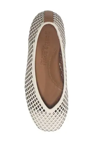 Gentle Souls Willow Perf Ballet Flat - Stone Leather