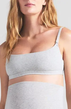 SKIMS Jersey Maternity/nursing Bra - Light Heather Grey