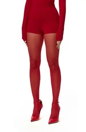Naked Wardrobe Sculpting Hot Shorts - Ruby Red