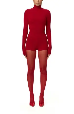 Naked Wardrobe Sculpting Hot Shorts - Ruby Red