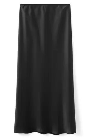 Mango Satin Midi Skirt