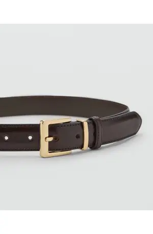 Mango Leather Belt - Chocolate