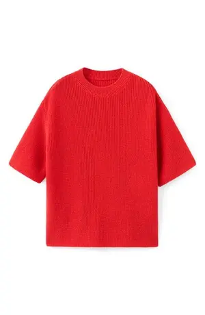 Mango Three-quarter Sleeve Crewneck Sweater