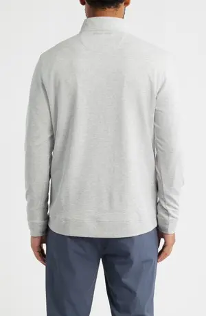 Mizzen+main Crandall Quarter Zip Pullover - Light Gray Heather