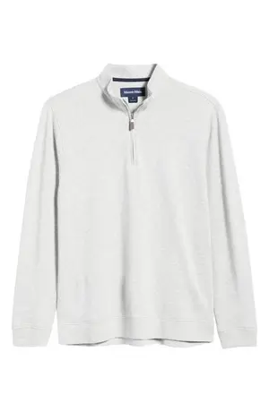 Mizzen+main Crandall Quarter Zip Pullover - Light Gray Heather