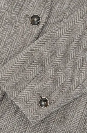 REISS Ember Double-breasted Wool-blend Blazer - Grey
