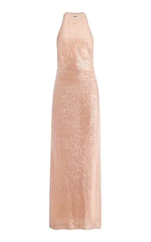 Staud Bree Sequined Gown Pink