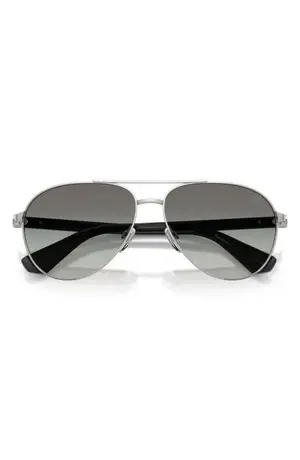 Burberry 59mm Gradient Pilot Sunglasses - Silver/grey Gradient