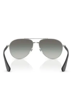 Burberry 59mm Gradient Pilot Sunglasses - Silver/grey Gradient